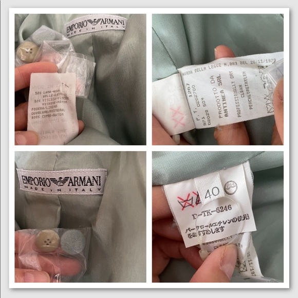 Emporio Armani | Jackets & Coats | Vintage Emporio Armani Mint Green Blazer Size 40 | Poshmark
